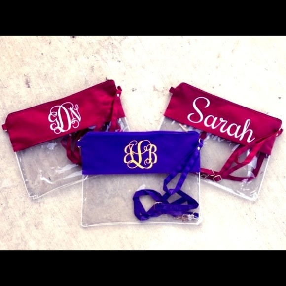 Bags | Monogram Clear Stadiumgametotecrossbody Bag | Poshmark